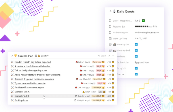 Gamify Your Life - Notion Template | Conrad